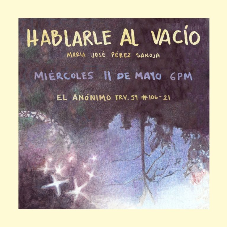 Hablarle al vacío, exposición de María José Pérez Sanoja en El anónimo