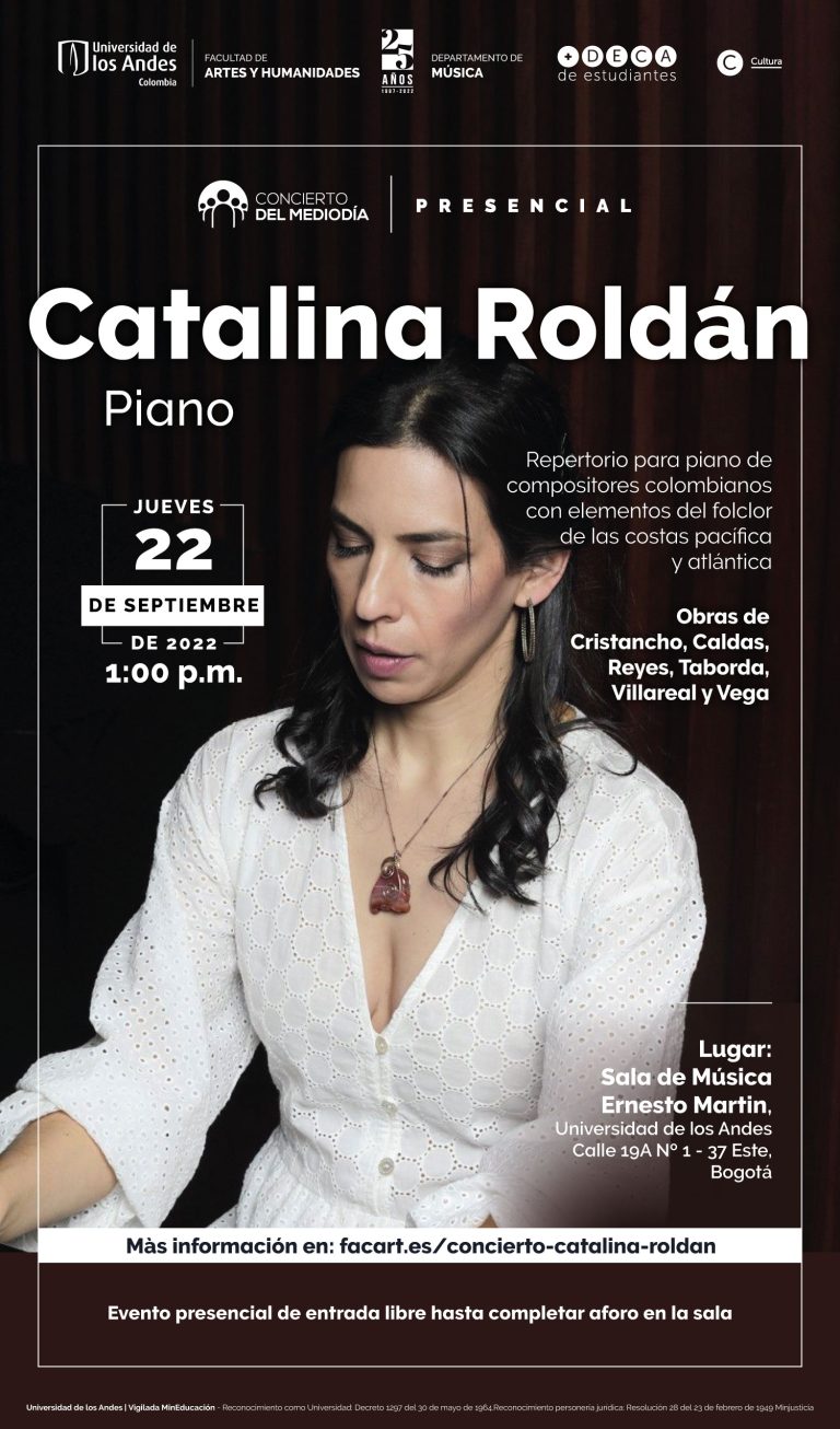 Concierto del Mediodía: Catalina Roldán (piano) - Uniandes
